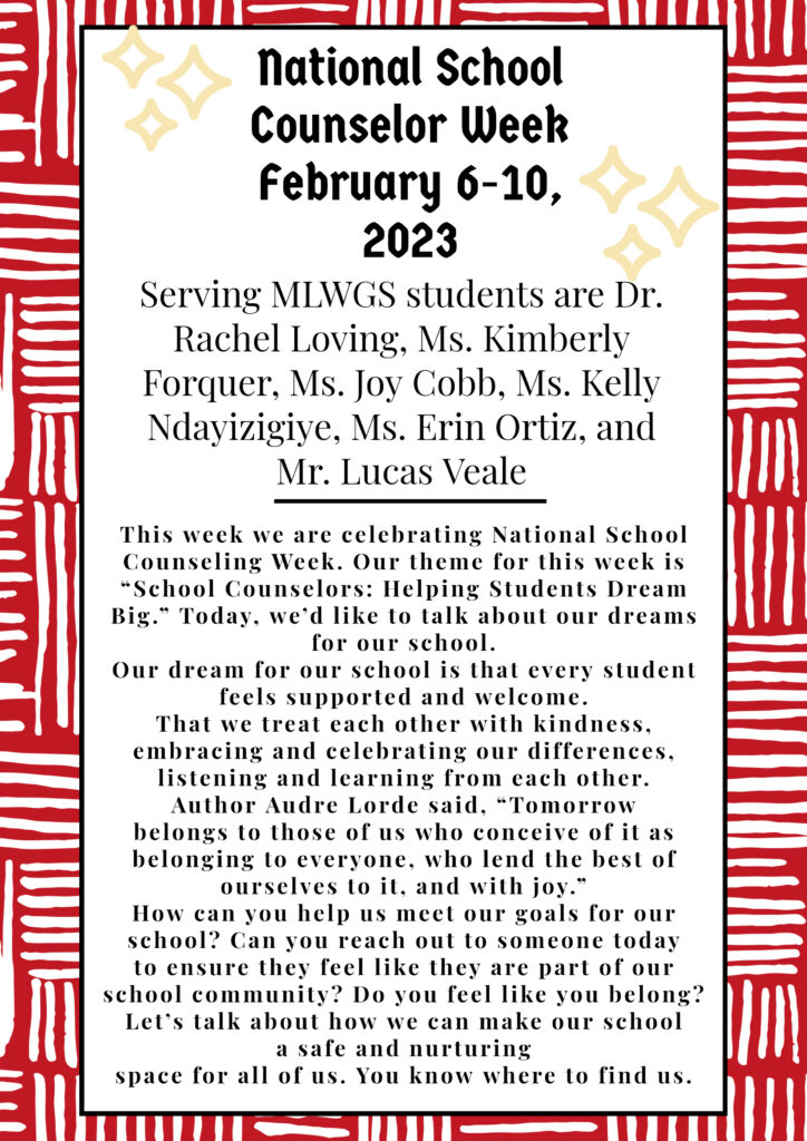National School Counselor Week – Wednesday Message | Maggie L. Walker ...