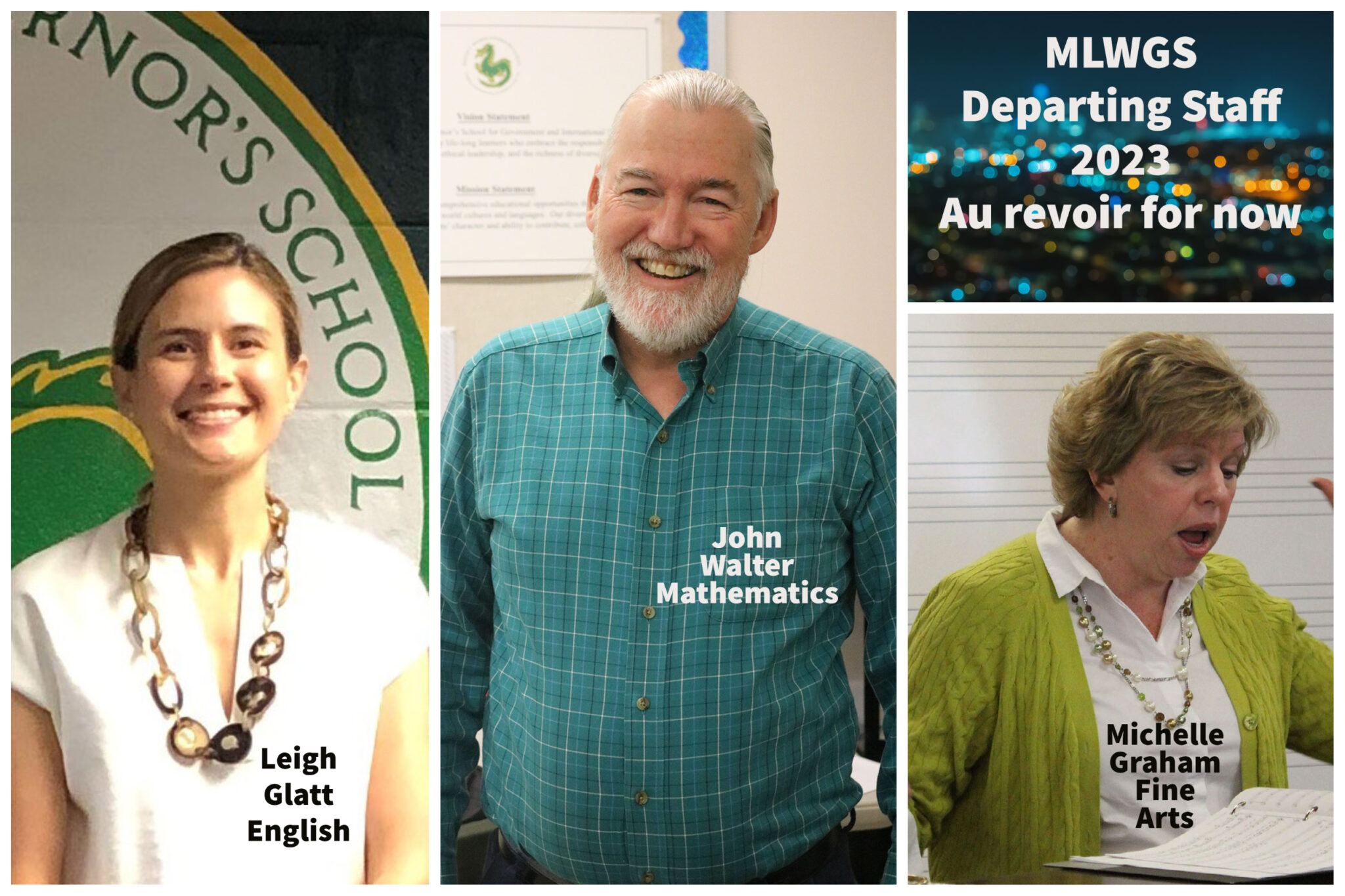 Farewell to departing MLWGS faculty - Maggie L. Walker Governor's School